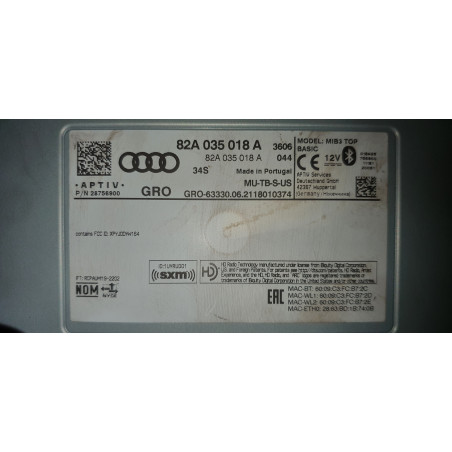 AUDI Q3 MMI MULTIMEDIA CONTROL NAVIGATION RECEIVER 2022 82A035018A