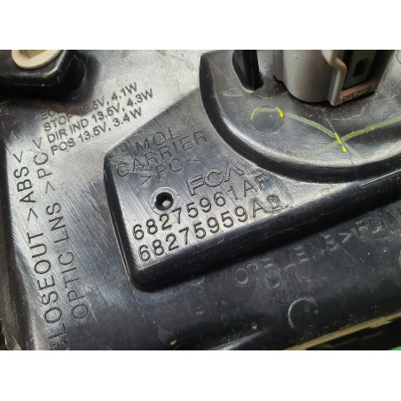 JEEP CHEROKEE KL LEFT LED TAIL LAMP 2019-2020 68275959AD 68275959AC ...