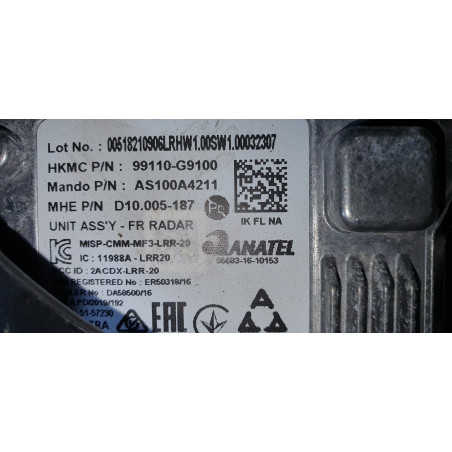 HYUNDAI GENESIS G70 ADAPTIVE CRUISE CONTROL DISTANCE RADAR SENSOR ...